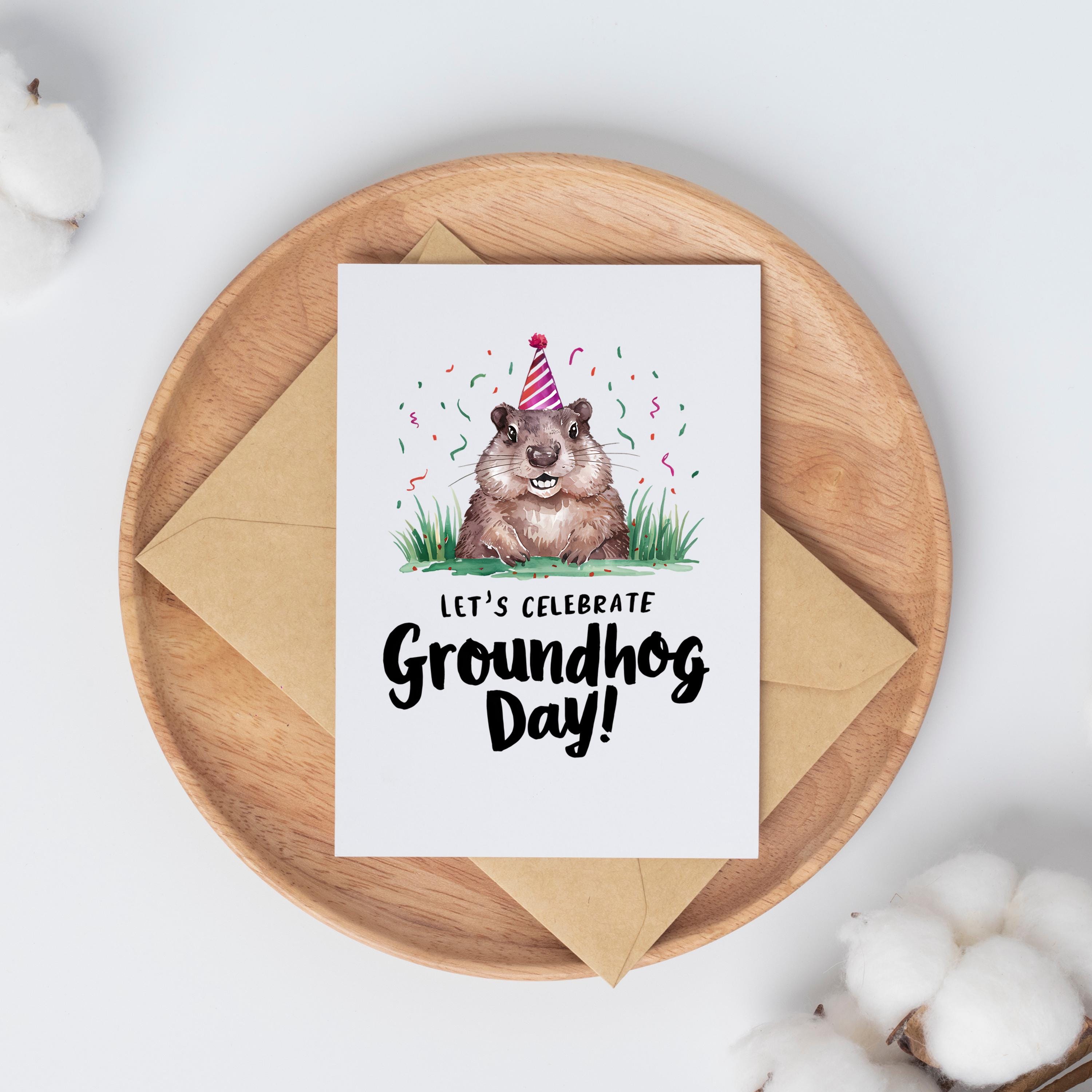 Watercolor Groundhog Day Clipart Bundle: Punxsutawney Phil PNG ...