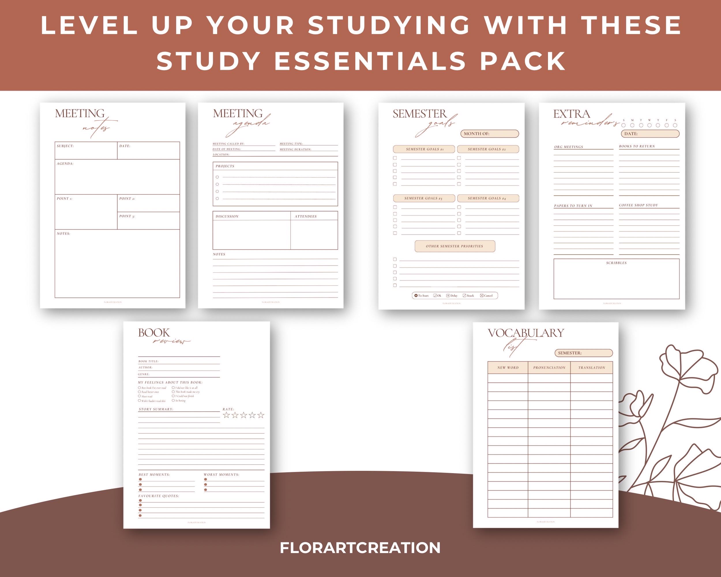 Student Planner, Custom Study College Student Planner, Study Planner ...