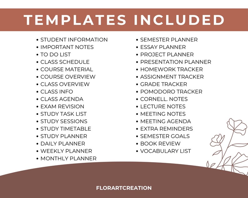 Student Planner, Custom Study College Student Planner, Study Planner ...