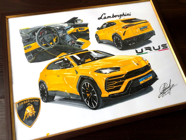 Drawing Lamborghini Urus, Urus Drawing, Realistic Urus, Pencils ...