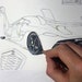 Drawing Koenigsegg Jesko, Car Drawing, Digital Art, Handmade, Hyper Car ...