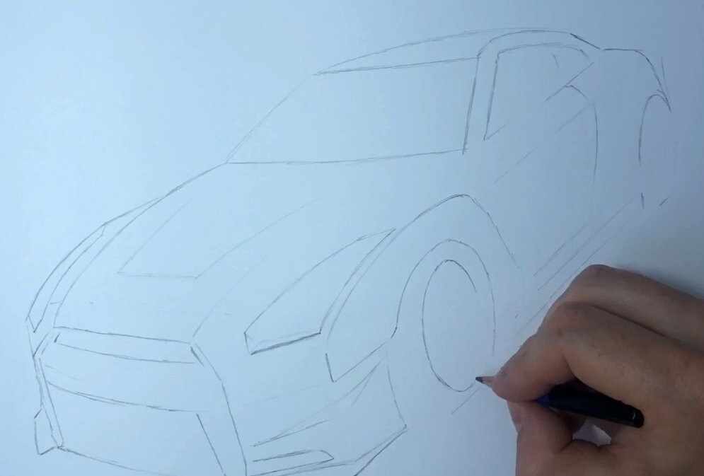 Drawing Nissan GTR, GTR Liberty Walk, Drawing Nissan, GTR R35, Car Art ...