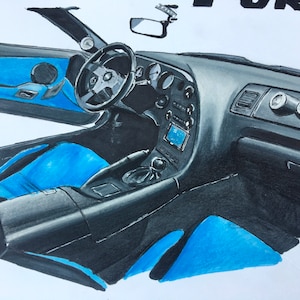 Drawing Toyota Supra Mk4, Drawing Supra Brian, Toyota Drawing ...