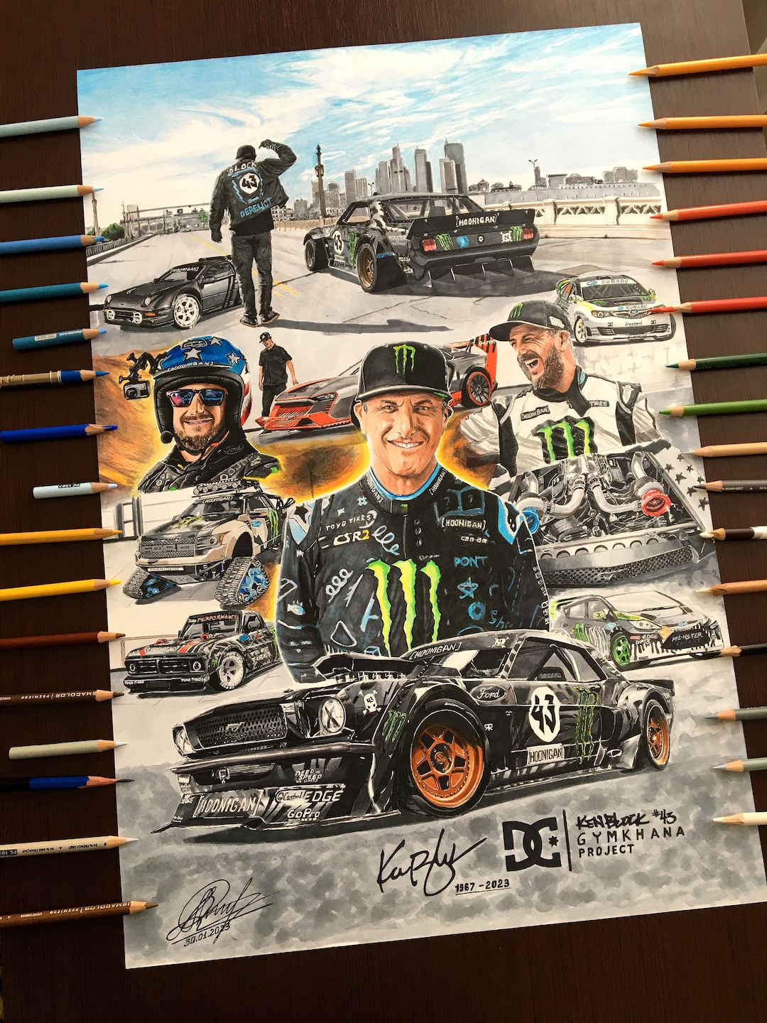 Drawing Ken Block 43, Hoonigan, Ken Block Rally, Gymkhana, Hoonitruck ...