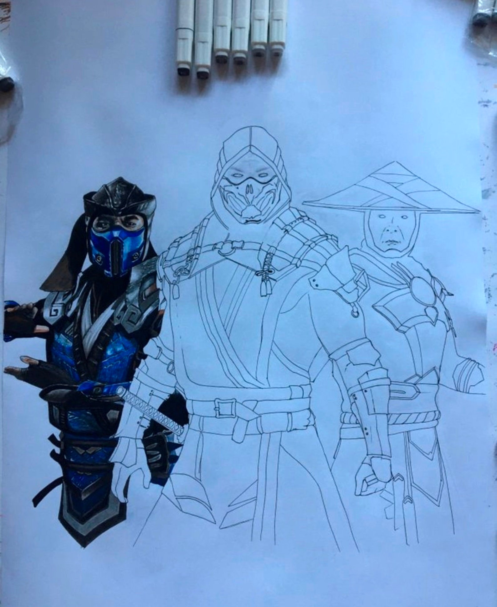 Mortal Kombat Drawing, Mortal Kombat 11, Digital Files, Scorpion ...