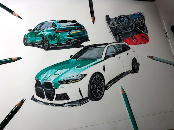 How To Draw A Bmw M3