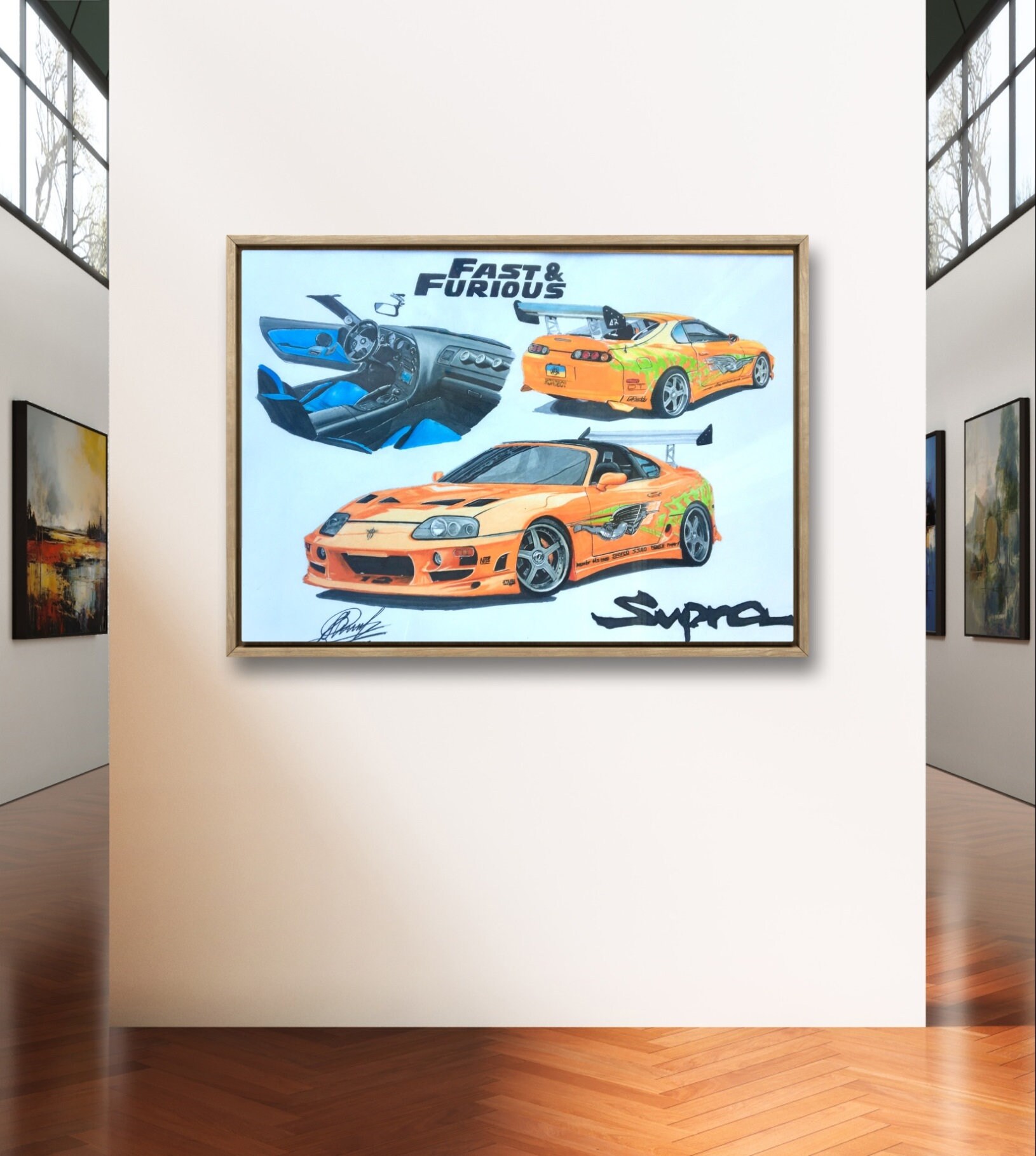 Drawing Toyota Supra Mk4, Drawing Supra Brian, Toyota Drawing, Realistic Drawing, Supra MK4 ...