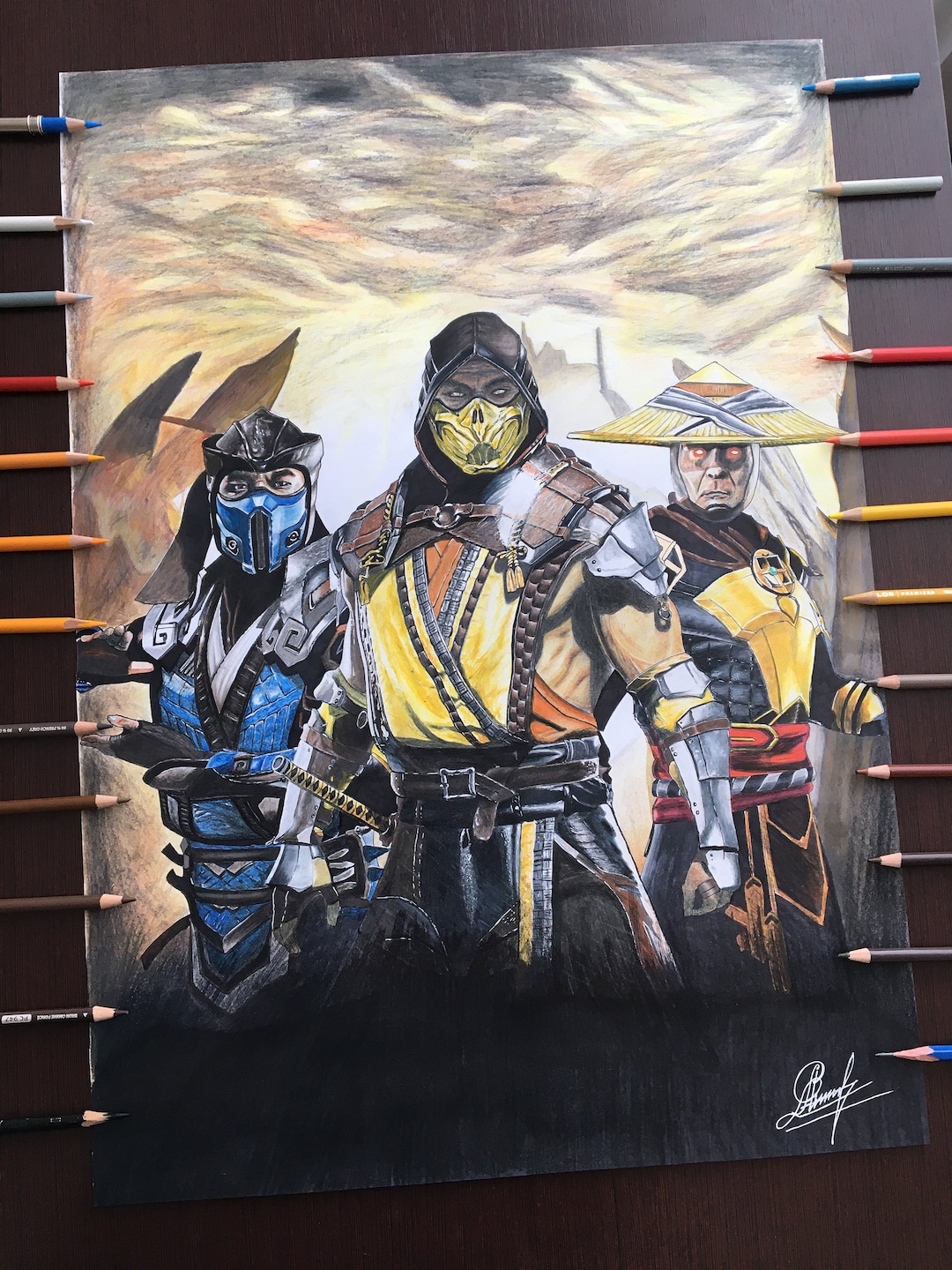 Mortal Kombat Drawing, Mortal Kombat 11, Digital Files, Scorpion ...