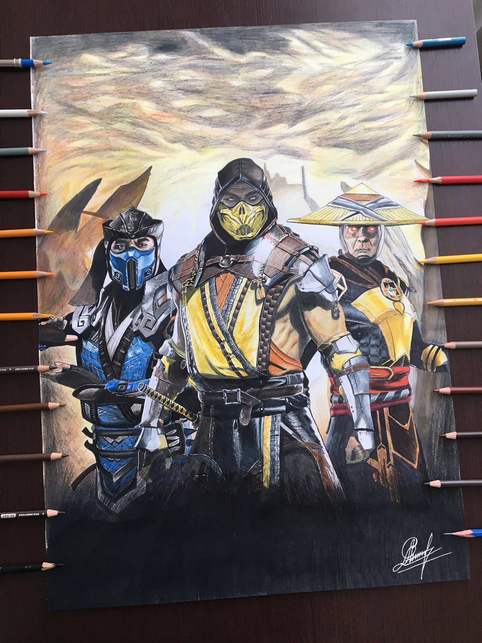 Mortal Kombat Drawing, Mortal Kombat 11, Digital Files, Scorpion ...