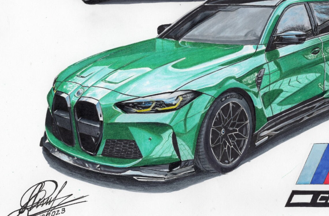 Drawing BMW M3 Touring, Bmw Drawing, M3 Drawing, Realistic Drawing, Car ...