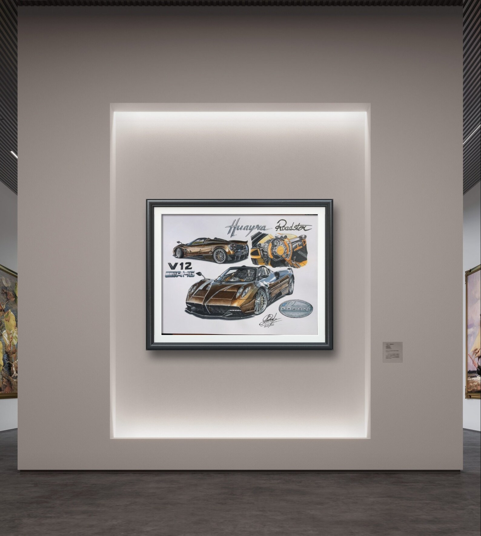 Drawing Pagani Huayra Roadster, Drawing Cars, Pagani Hypercar, Huayra ...