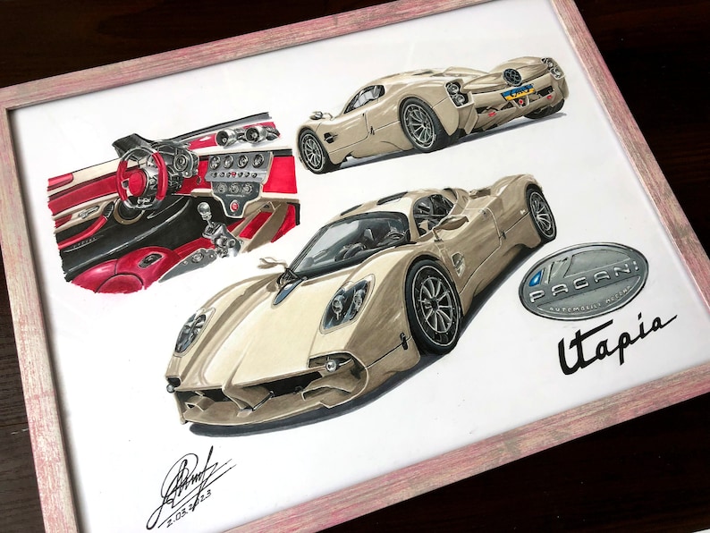 Drawing Pagani Utopia, Car Drawing, Drawing Utopia, Pagani Car Drawing ...