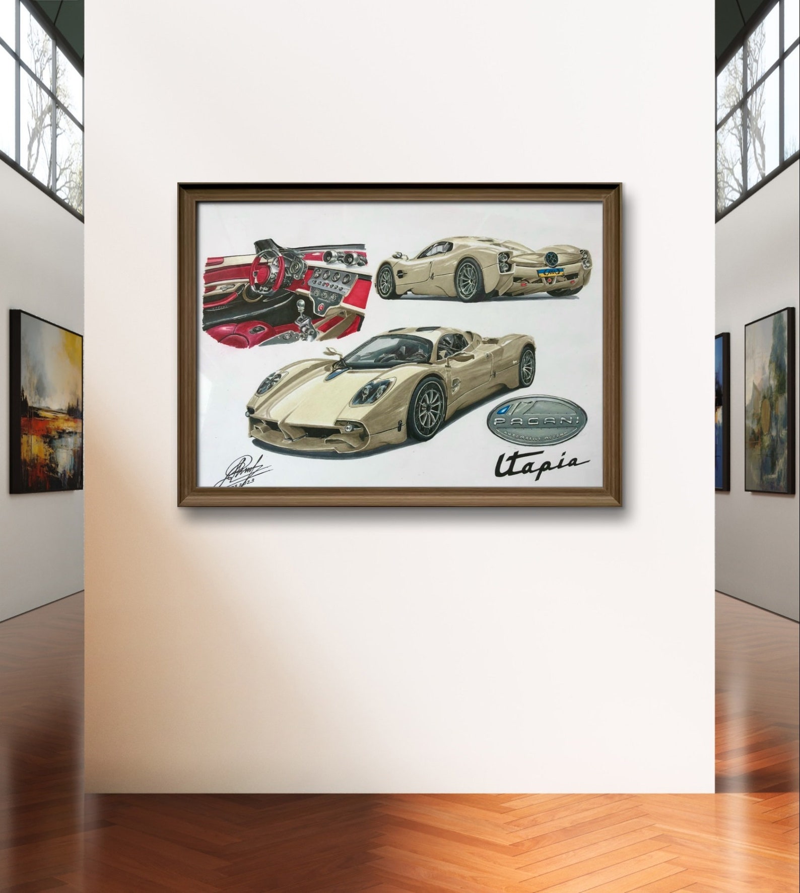 Drawing Pagani Utopia, Car Drawing, Drawing Utopia, Pagani Car Drawing ...