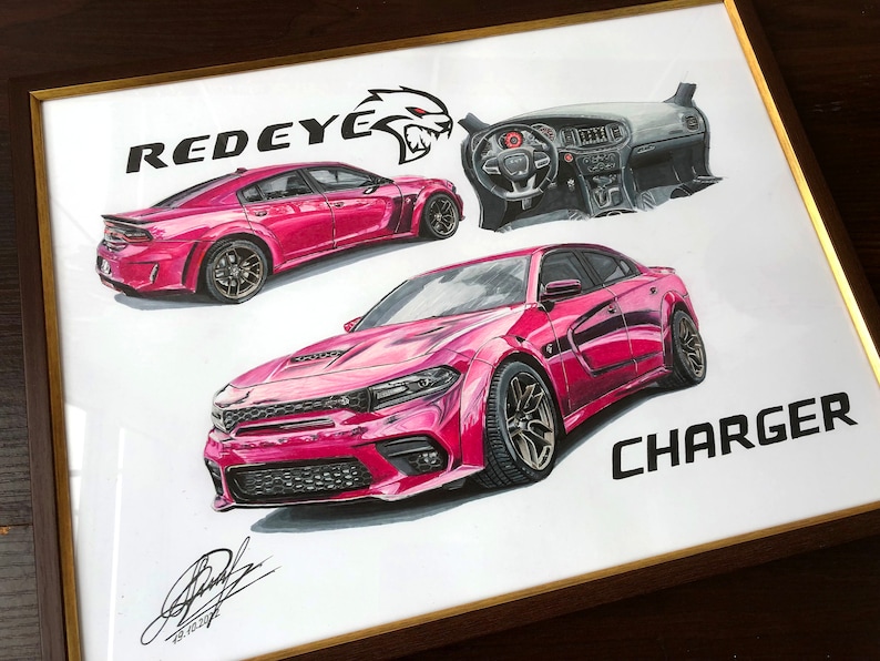 Drawing Dodge Charger Redeye, Dodge Art, Hand Drawing, Car Skatch ...