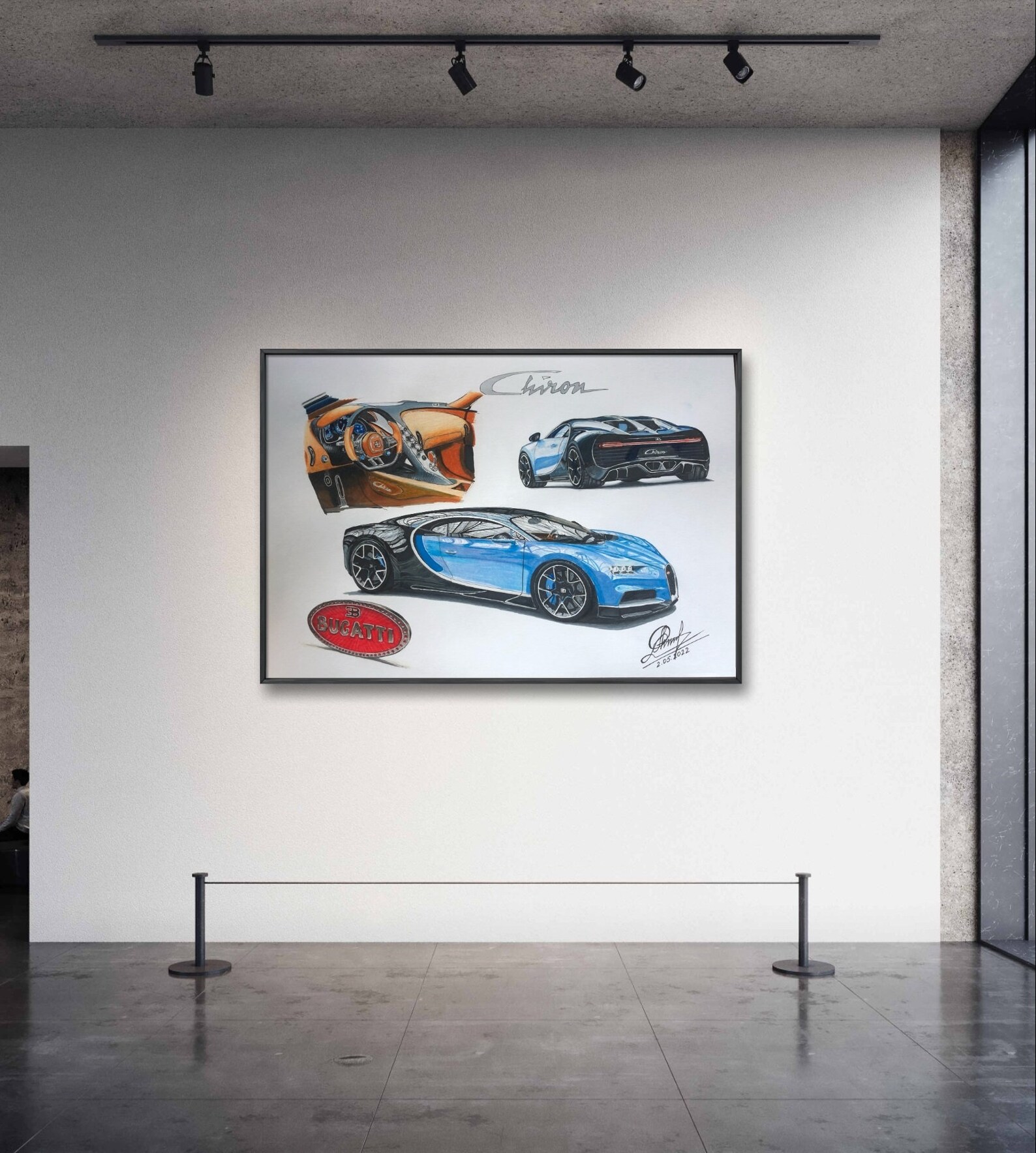 Drawing Bugatti Chiron, Blue Bugatti, Drawing Chiron, Bugatti Art ...