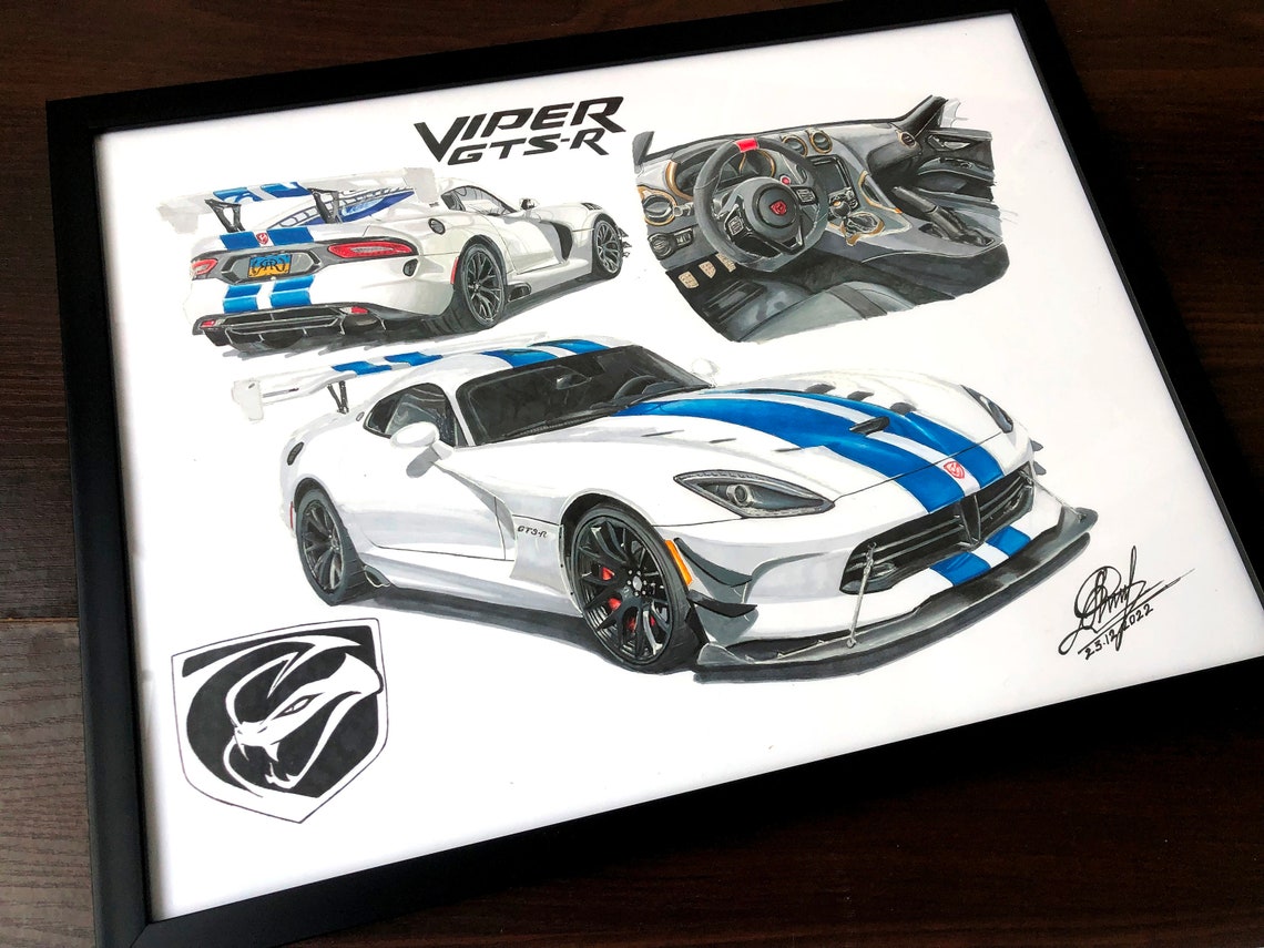 Drawing Dodge Viper, Drawing Viper GTS-R, Drawing Dodge, Viper Pencils ...