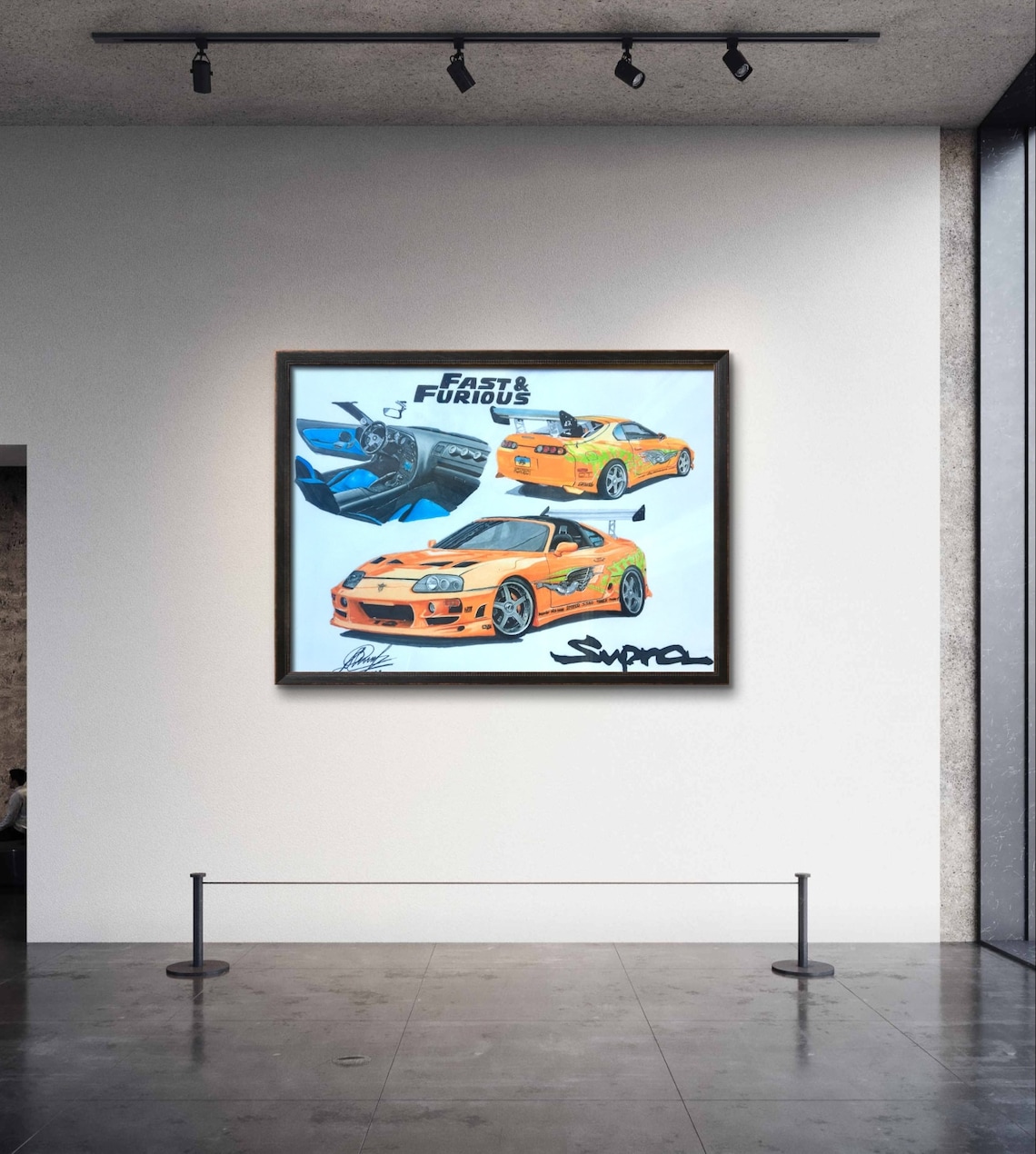 Drawing Toyota Supra Mk4, Drawing Supra Brian, Toyota Drawing ...