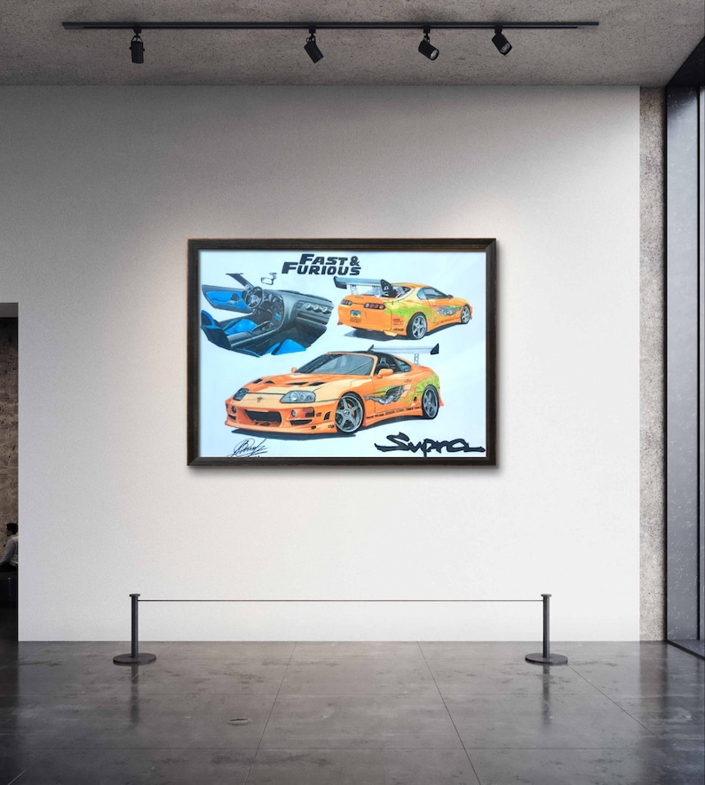 Toyota Supra MK4 Drawing, Realistic Drawing, Car Art, Brian's Car ...