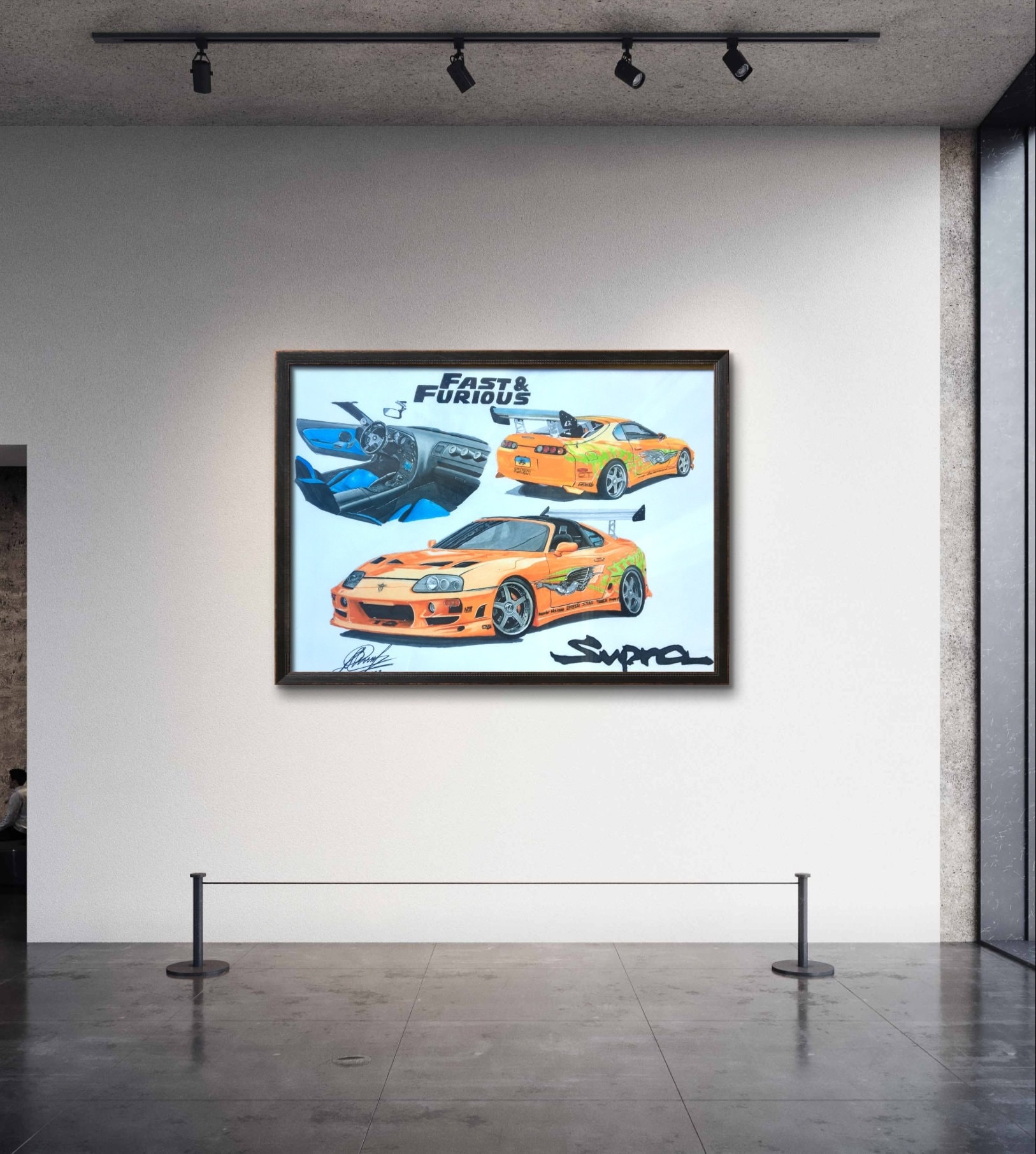 Drawing Toyota Supra Mk4, Drawing Supra Brian, Toyota Drawing ...