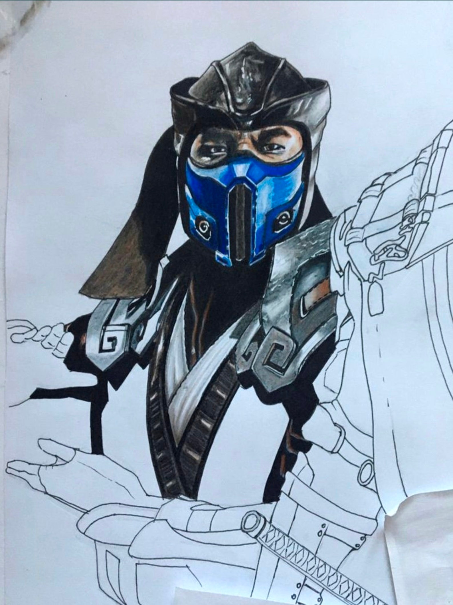 Mortal Kombat Drawing, Mortal Kombat 11, Digital Files, Scorpion ...