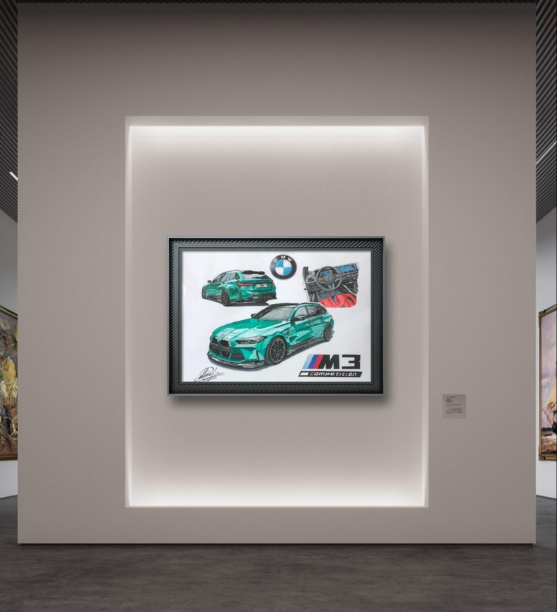 Drawing BMW M3 Touring, Bmw Drawing, M3 Drawing, Realistic Drawing, Car ...