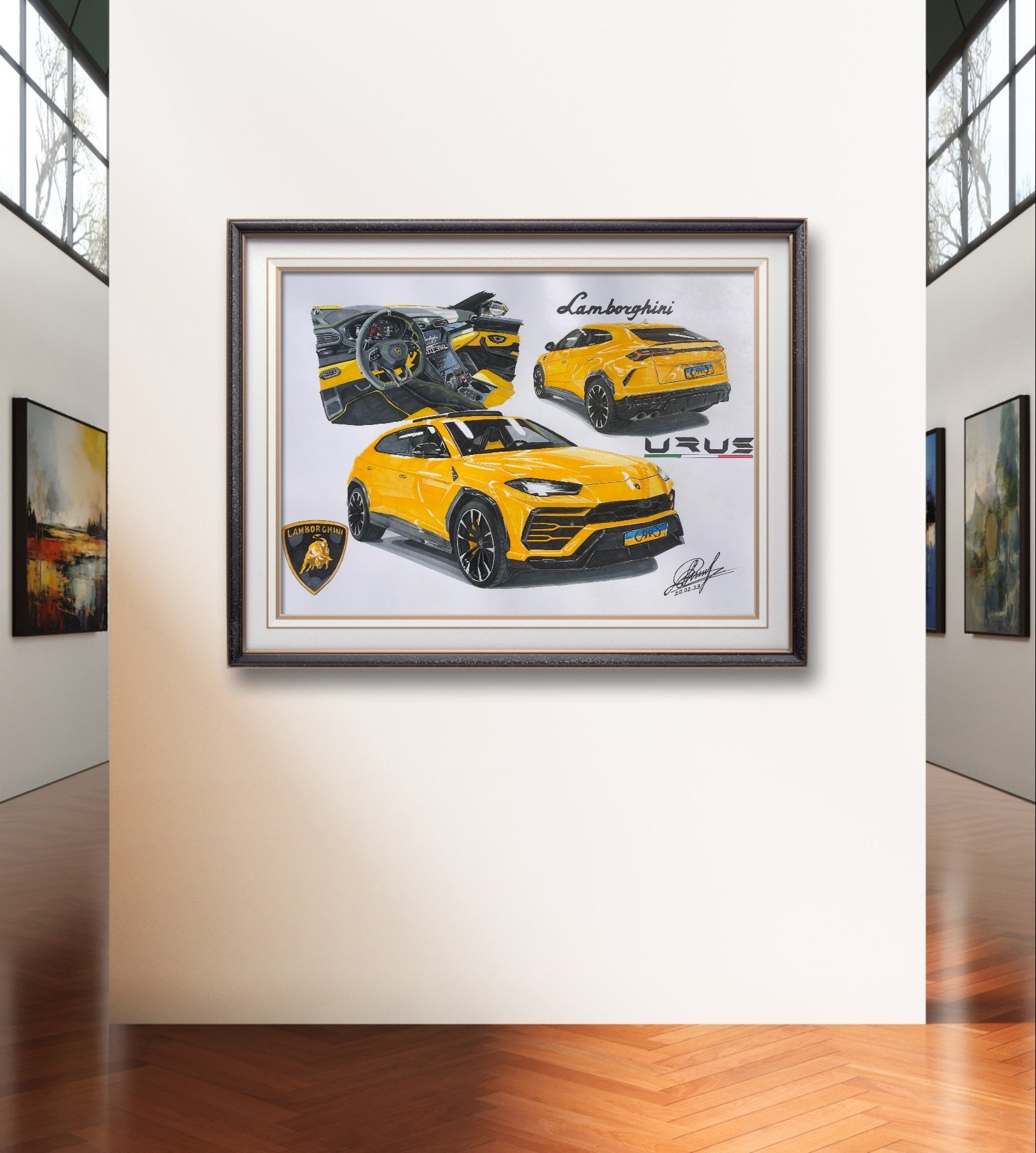 Drawing Lamborghini Urus, Urus Drawing, Realistic Urus, Pencils ...
