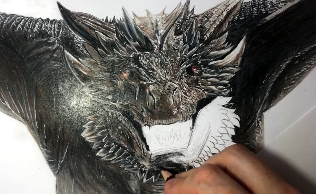 Drawing House of the Dragon, Dragon Drawing, Game of Thrones, Art ...