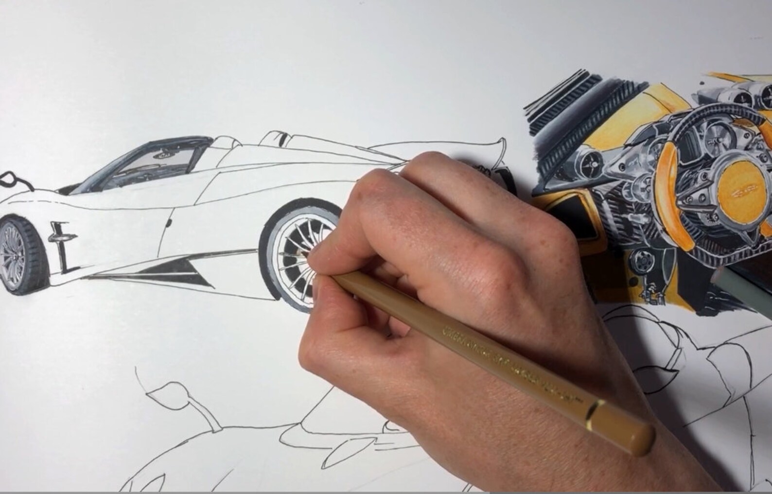 Drawing Pagani Huayra Roadster, Drawing Cars, Pagani Hypercar, Huayra ...
