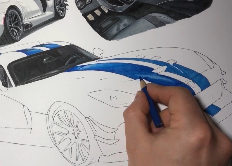Drawing Dodge Viper, Drawing Viper GTS-R, Drawing Dodge, Viper Pencils ...