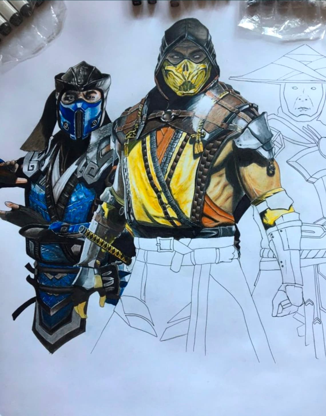 Mortal Kombat Drawing, Mortal Kombat 11, Digital Files, Scorpion ...