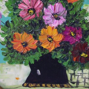 Impressive Impasto – Original Irene Rozek Oil on Canvas Still Life of ...