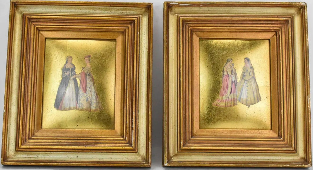 Golden Girls – A Pair of Mixed Media Collages Each Depicting a Duo of ...