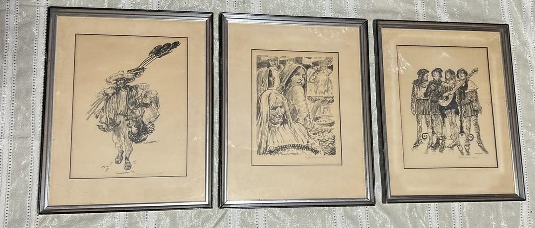 Trio of Paul Ashbrook Etchings – Three Original Paul Ashbrook Etchings - Etsy