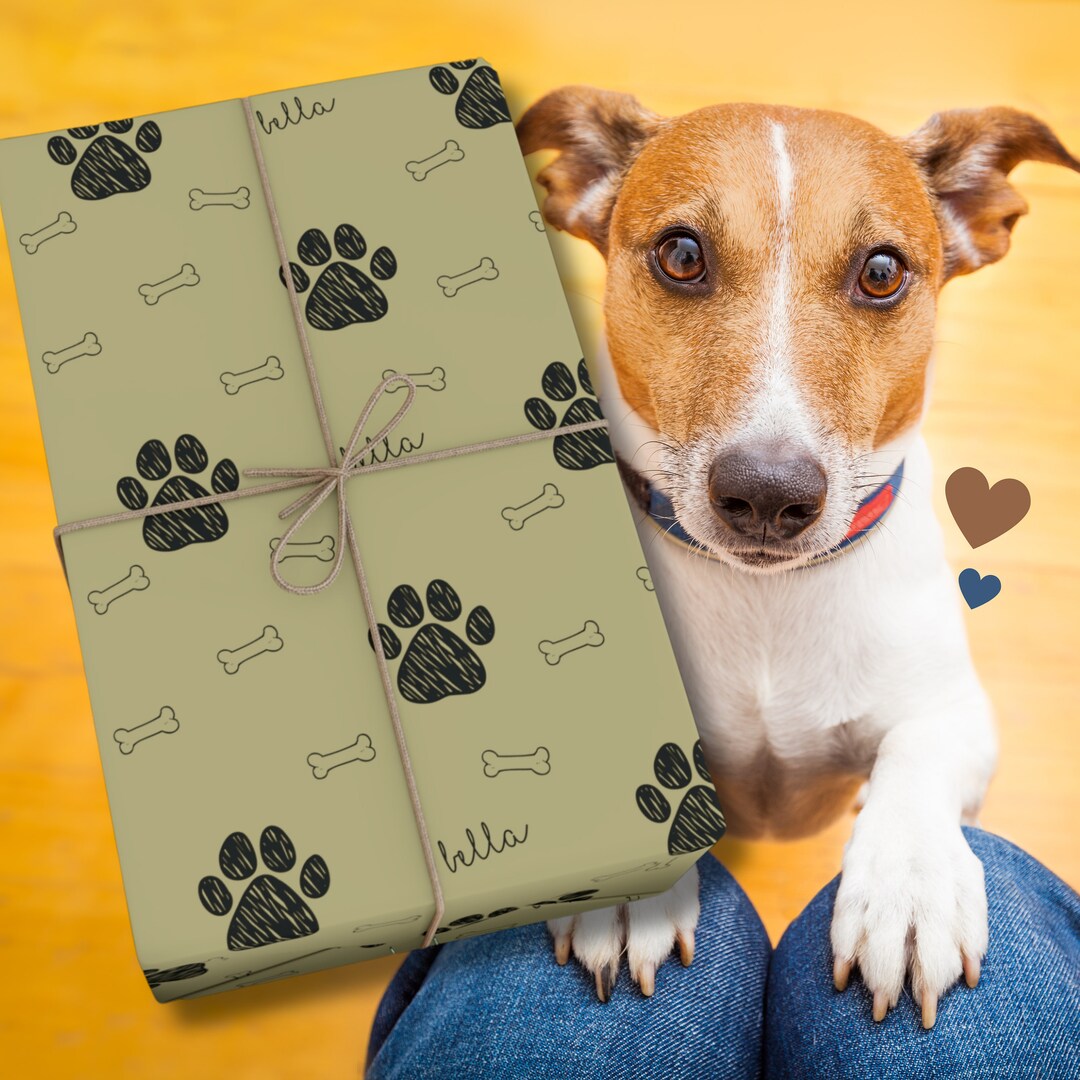 Custom Wrapping Paper From Pet Photo, Personalized Dog Wrap Paper, Cat ...