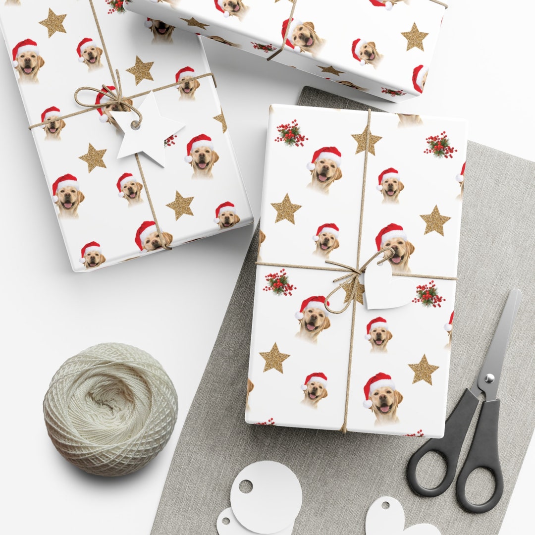 Custom Wrapping Paper From Pet Photo, Personalized Dog Christmas ...