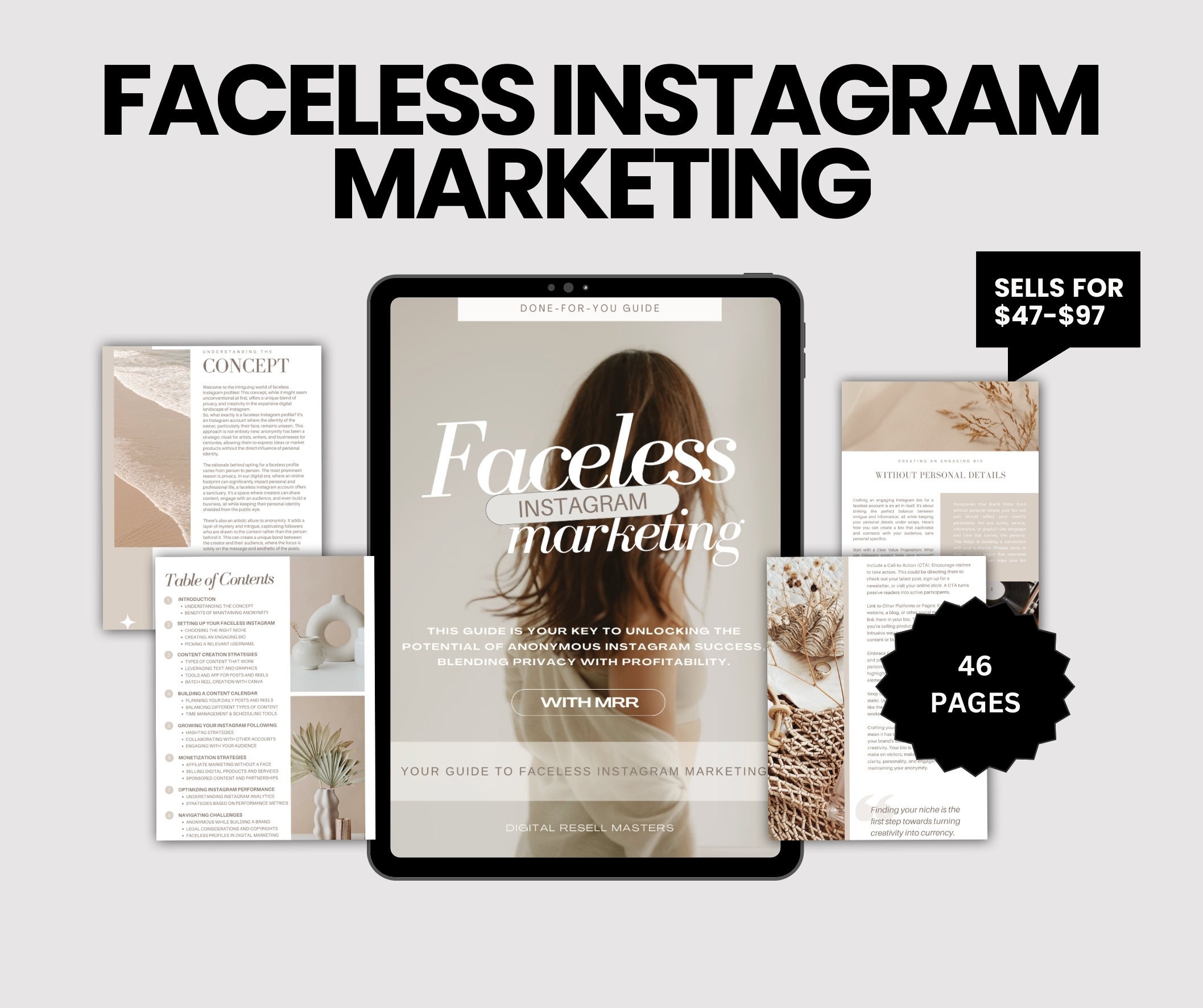 Faceless Digital Marketing Bundle - Etsy