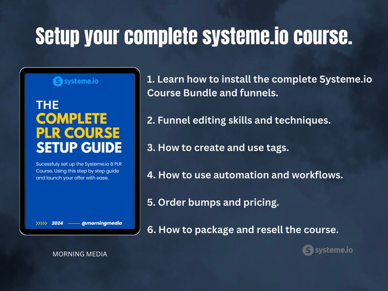 Systeme.io 8-in-1 PLR Package - A Complete Step by Step Guide for Setting up the Systeme.io PLR ...