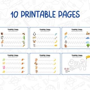 Kids Line Tracing Worksheets, Pre Handwriting Lines Trace, Preschool ...