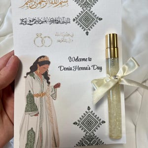 Personalized Perfume Bottle Favors: Henna Party , Wedding, or Birthday ...
