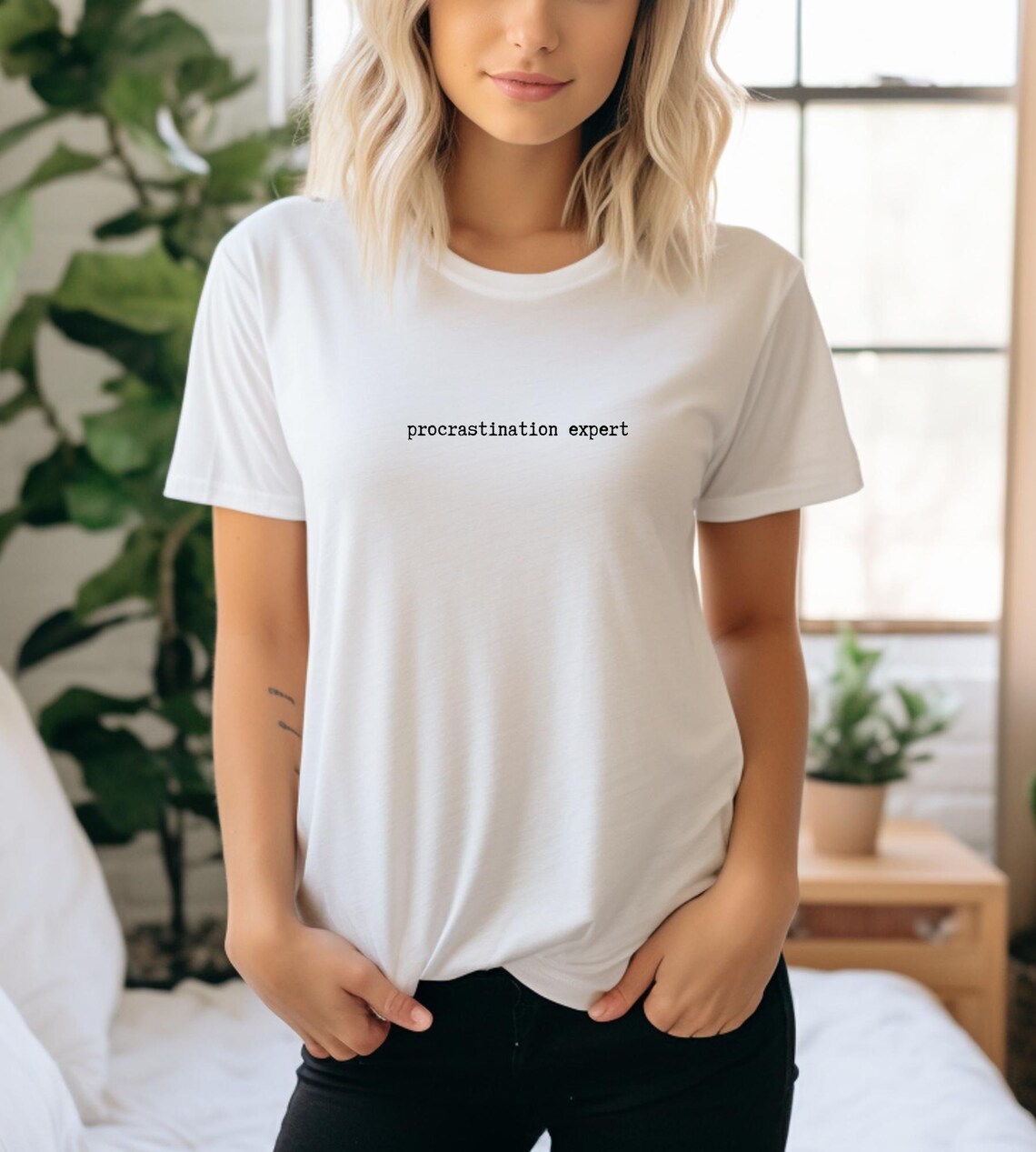 Attitude Tee, Shirt Gift, Typewriter Font T-shirt, Procrastination ...