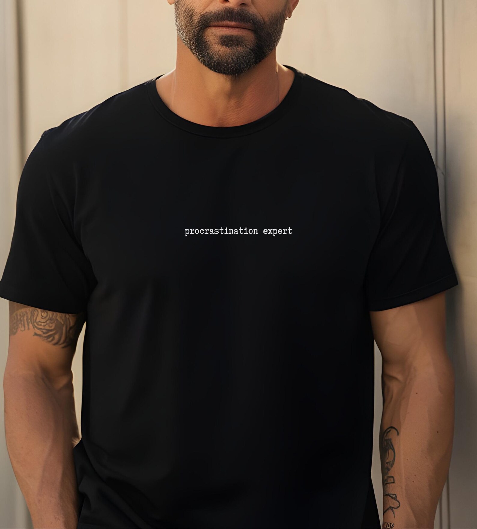 Attitude Tee, Shirt Gift, Typewriter Font T-shirt, Procrastination ...