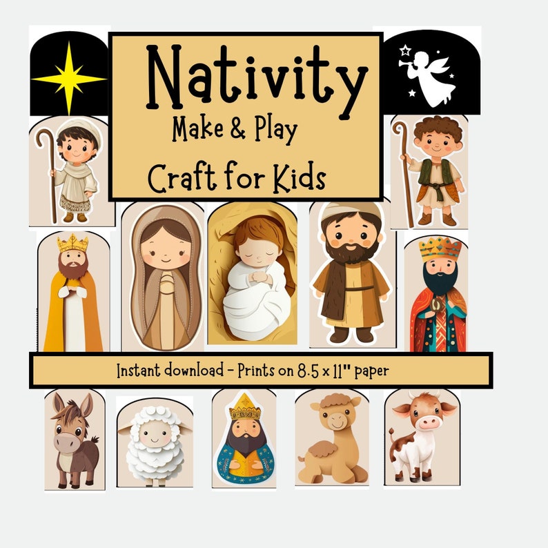 DIY Nativity Scene: Christmas Story Sensory Play (PDF Printable) - Etsy