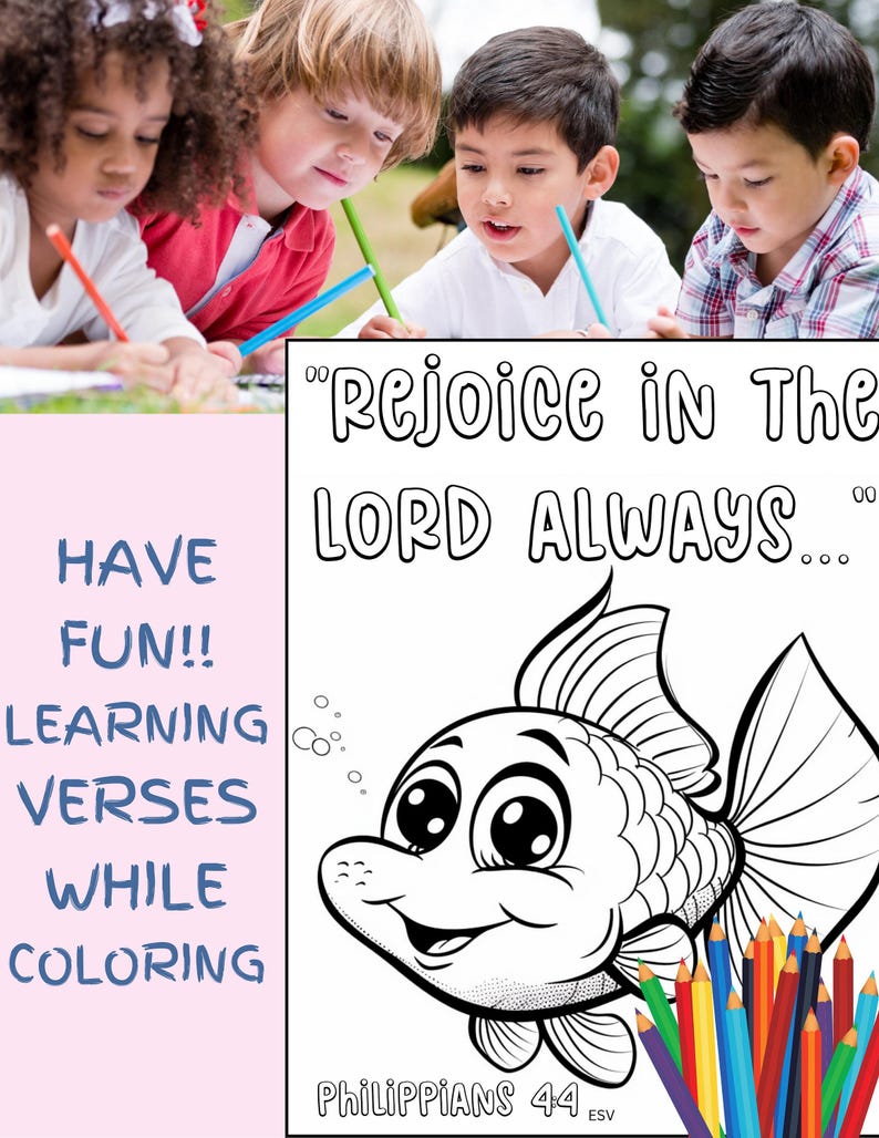 Preschool Bible Verse Coloring Pages: Christian Learning, VBS, Sunday ...