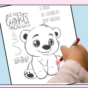 Christian Preschool Bible Verse Coloring Book Page Sunday School ...