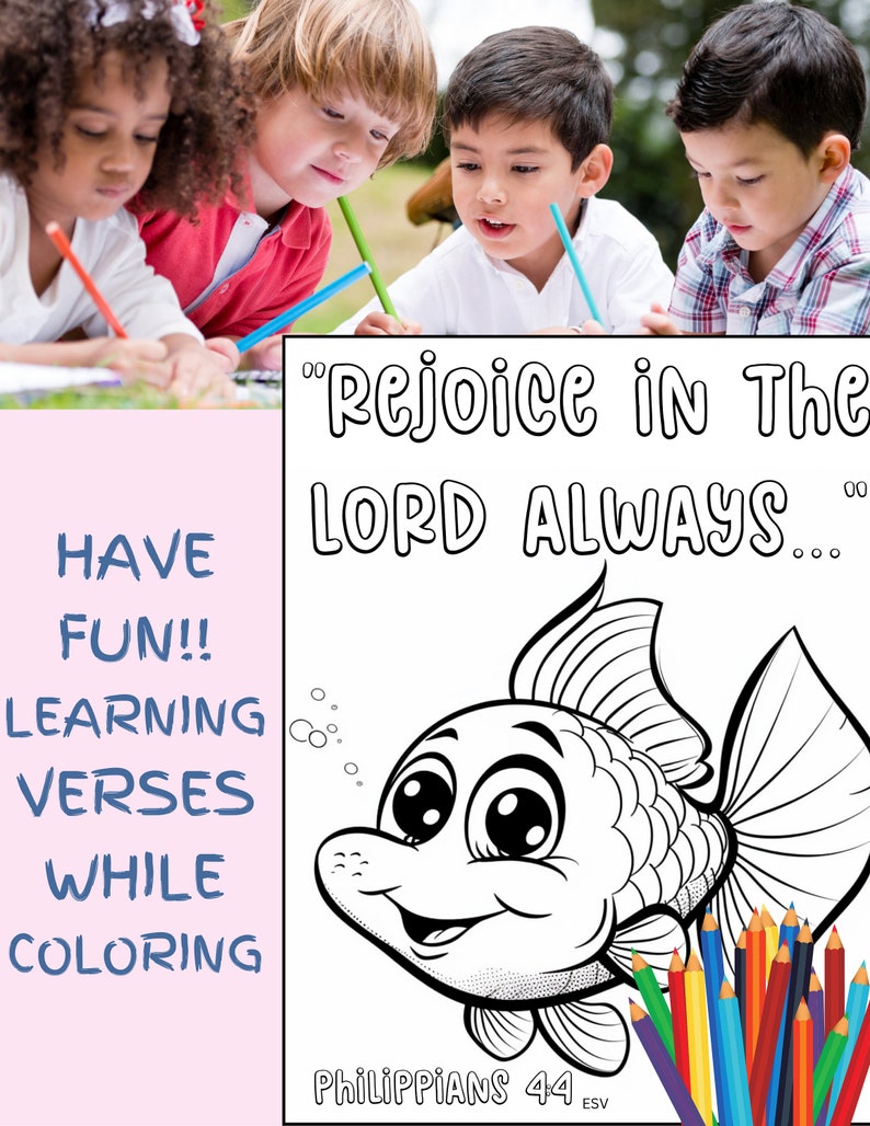 Preschool Christian Bible Verse Homeschool Printable Coloring Page Kid ...