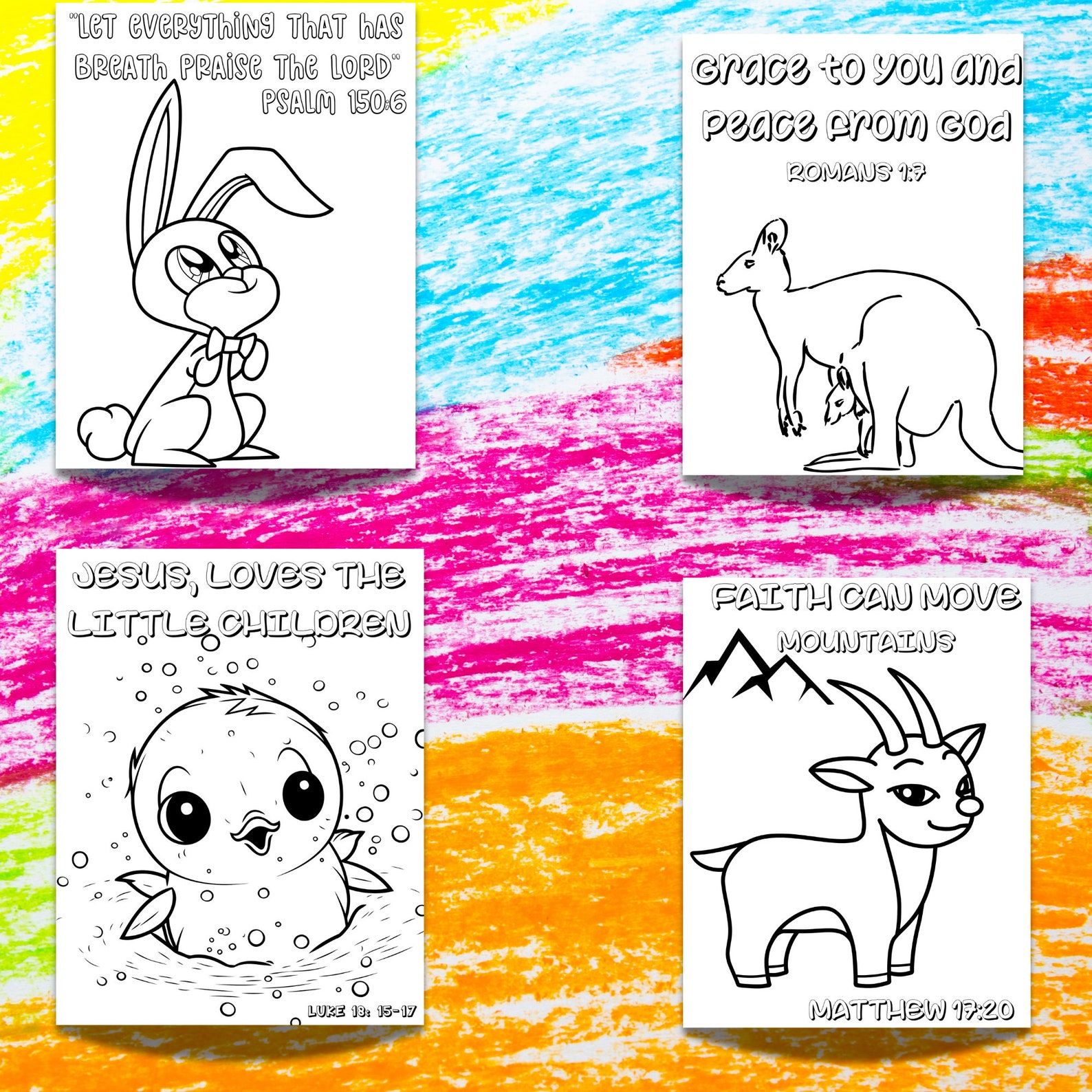 Sunday School Bible Verse Lesson Coloring Sheet Preschool Bible Craft ...