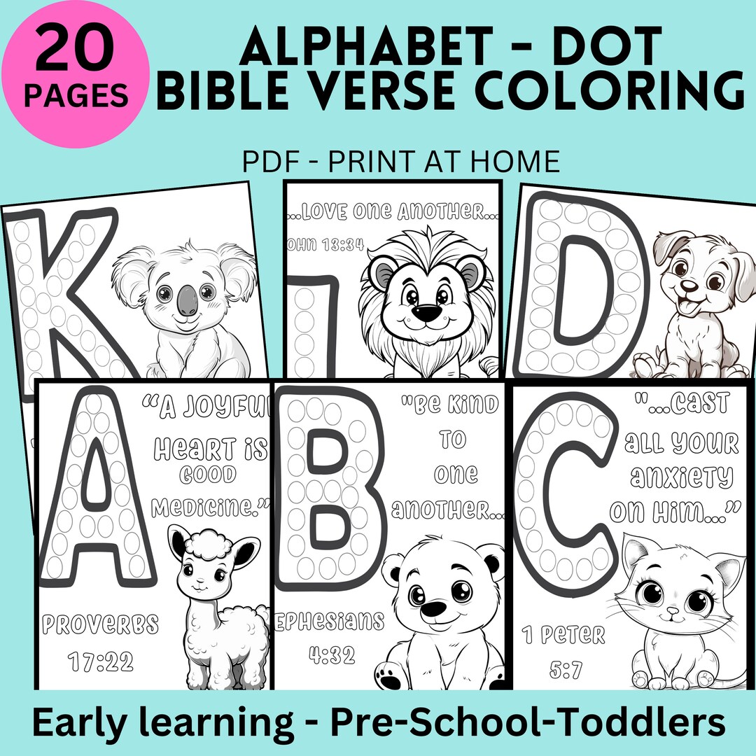 Bible Verse Coloring Sheet for Toddler Homeschool Printable Activity ...