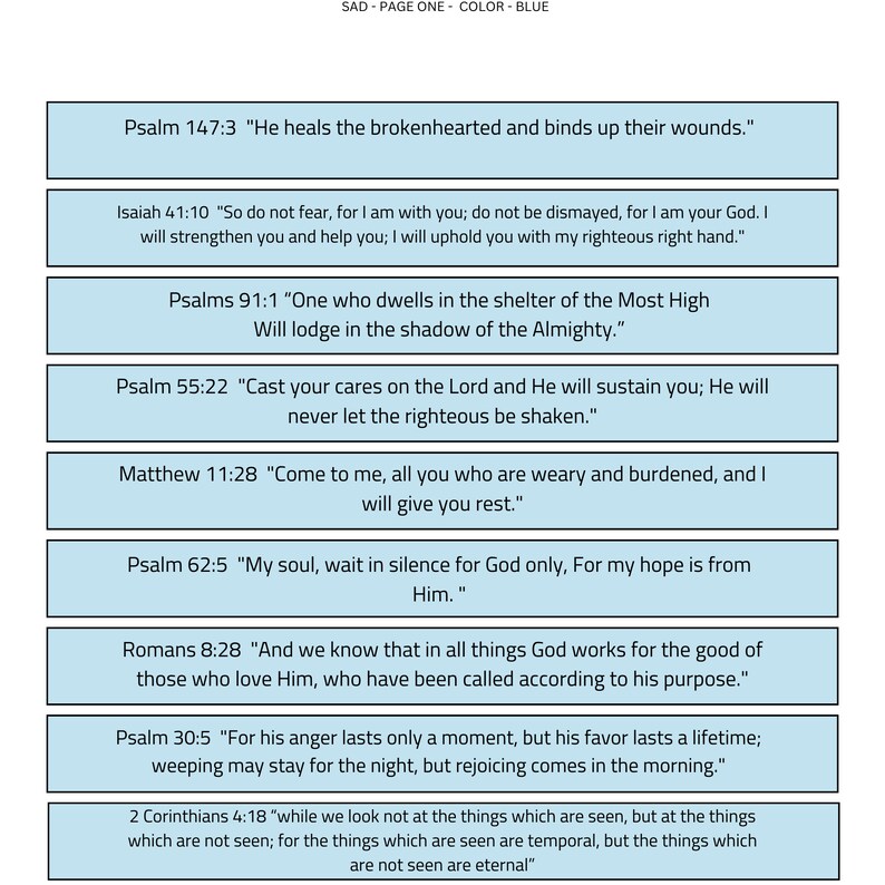 Bible Verse Jar Label DIY Scripture for Emotional Support Digital ...