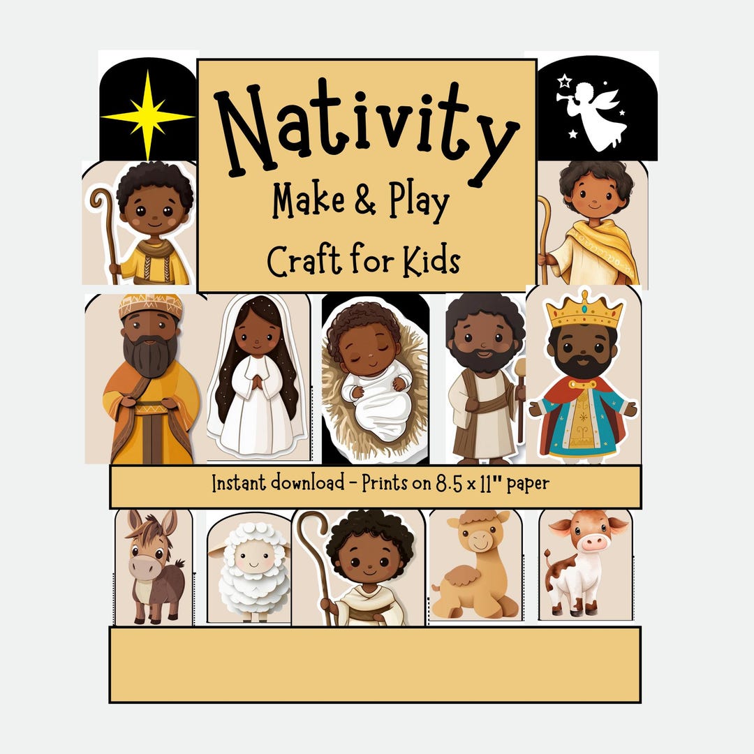 Printable Nativity Set: Christmas Craft for Kids (PDF Download) - Etsy UK