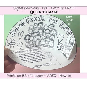 Jesus 3D Coloring DIY Craft Printable for Christian Girl Homeschool ...